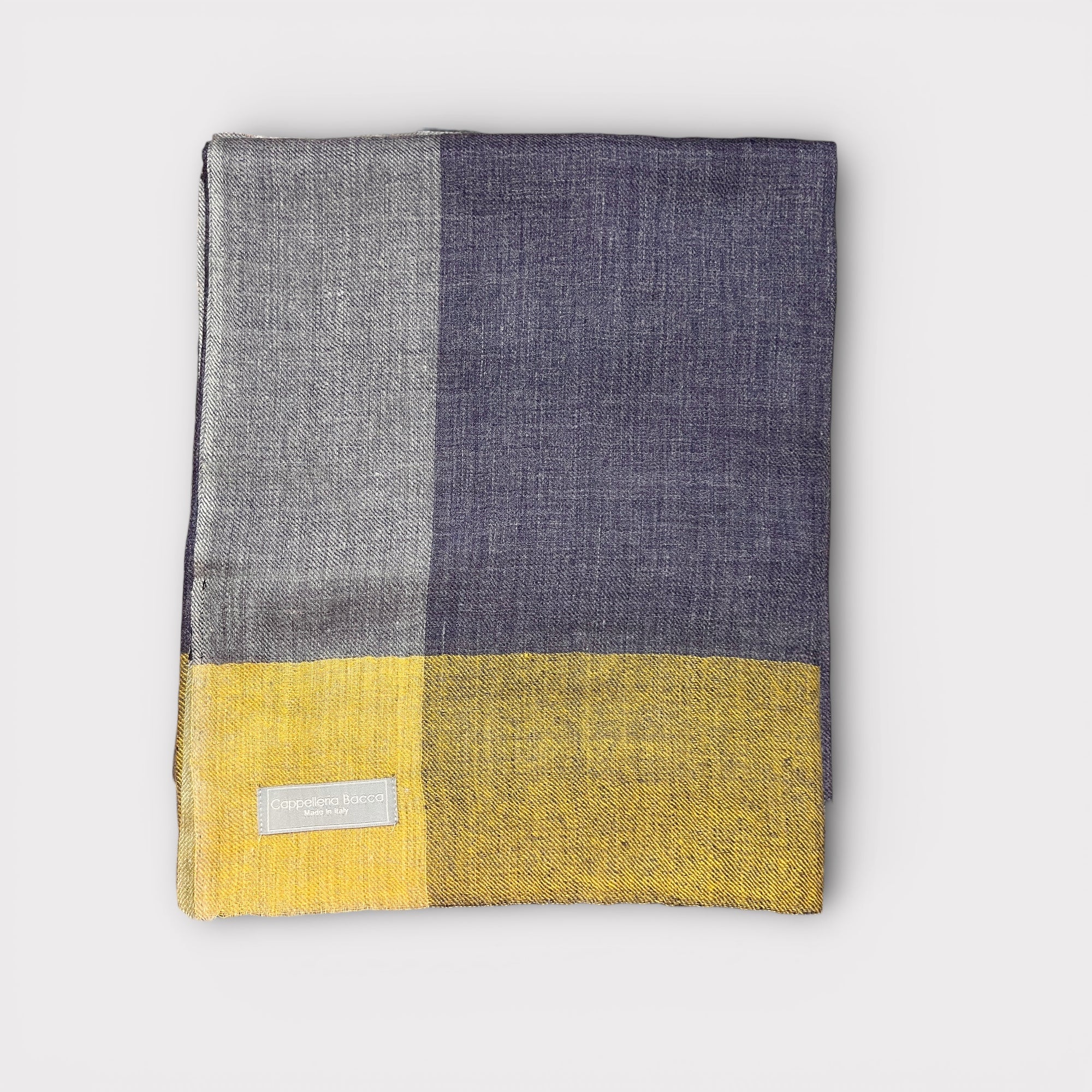 Sciarpa Unisex In Tessuto Di Pura Lana 70 cm x 200 cm Color Block ...